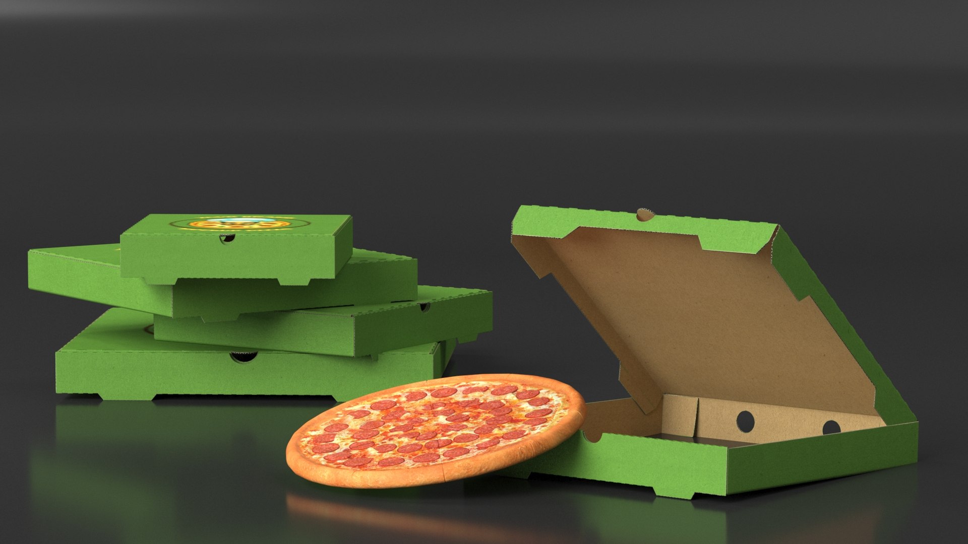 Pizza Boxes With Pizza Mockup 3D Model - TurboSquid 2297235
