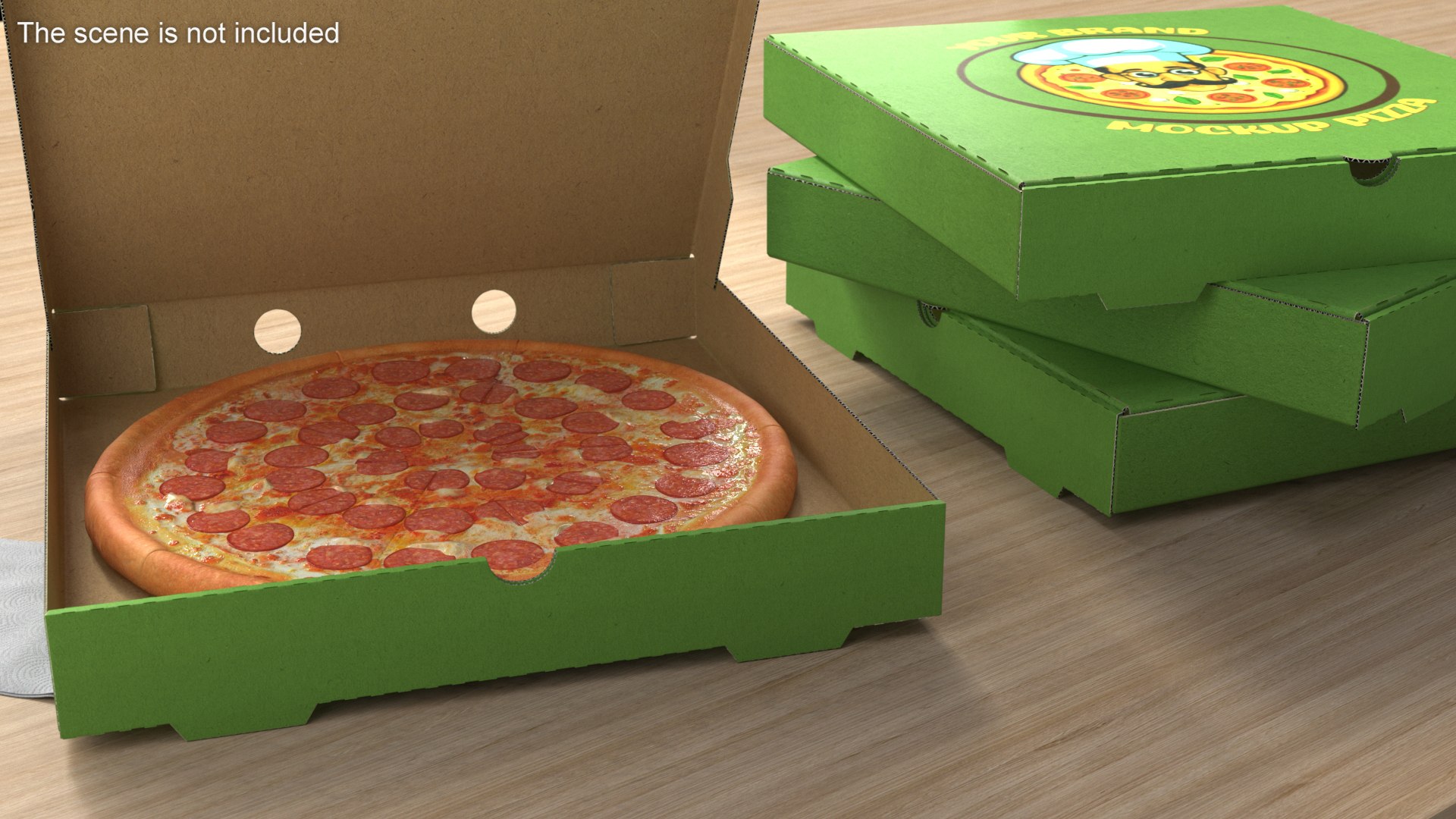 Pizza Boxes With Pizza Mockup 3D Model - TurboSquid 2297235
