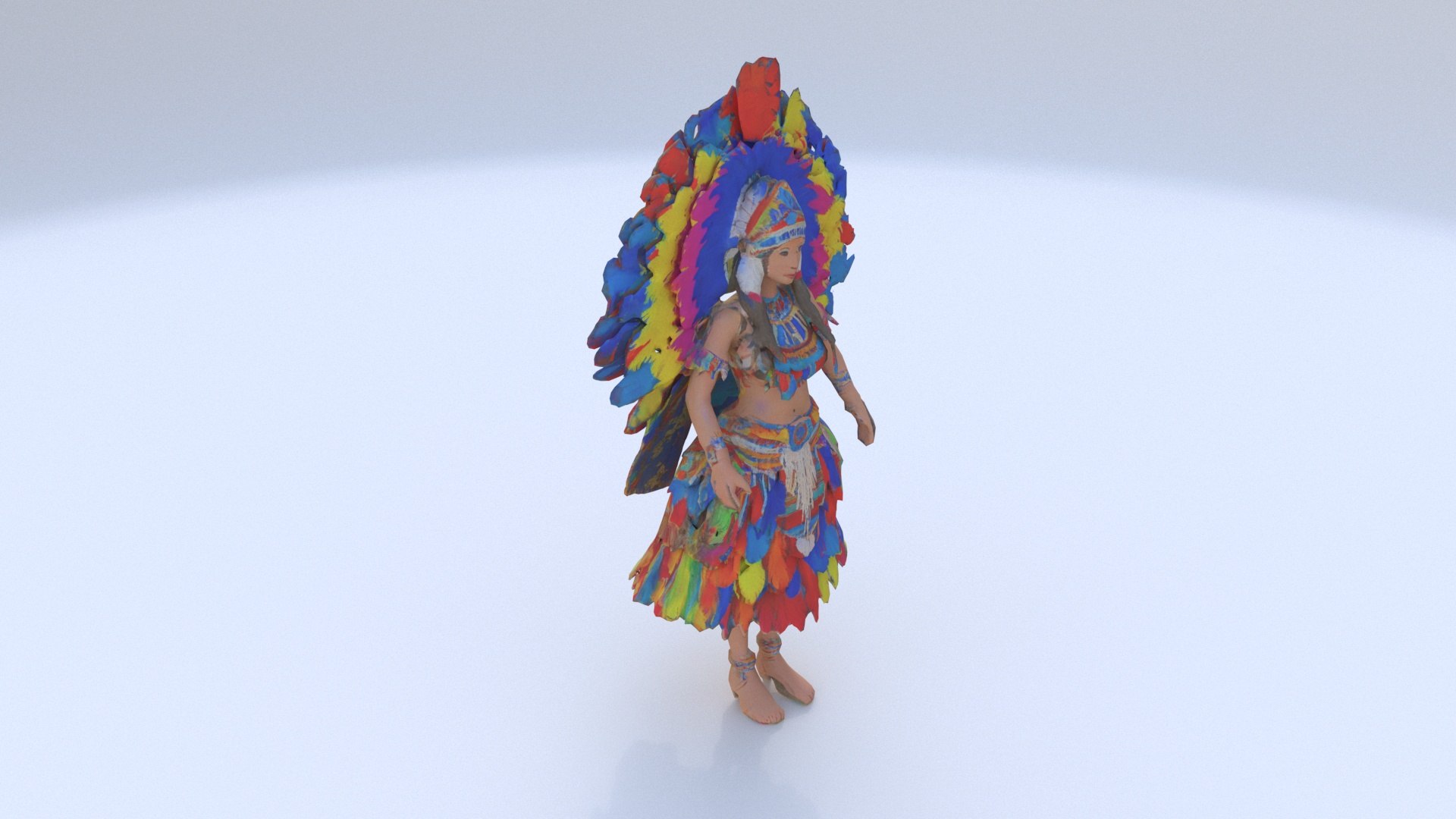 Aztec Sacred Dancer Costume 3D Model - TurboSquid 2328174