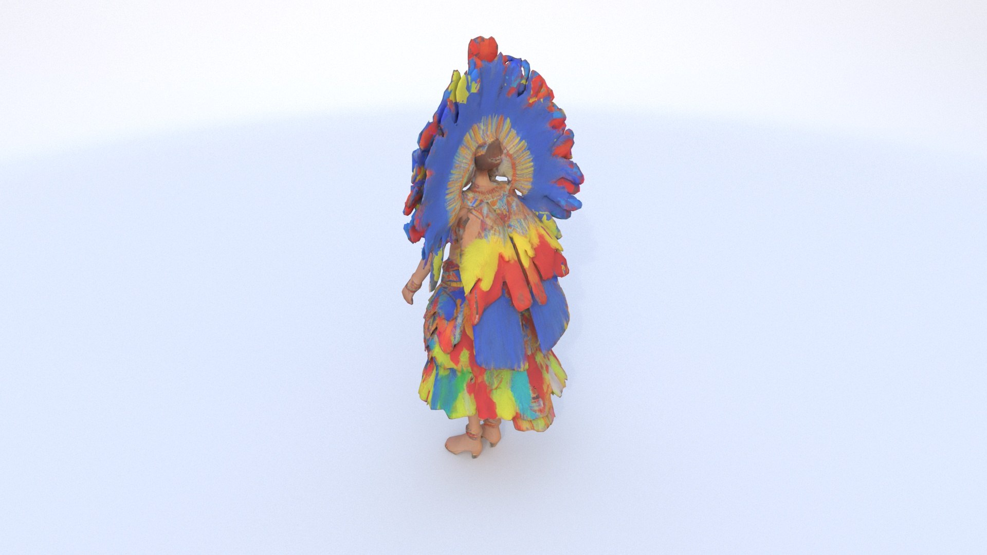Aztec Sacred Dancer Costume 3D Model - TurboSquid 2328174