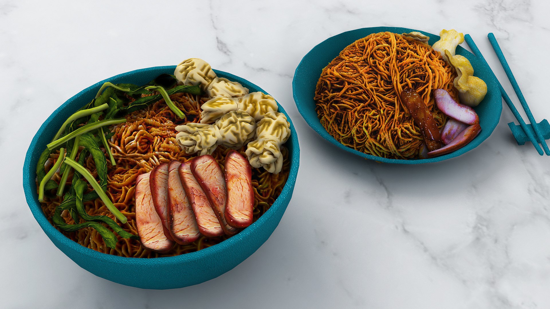 Wanton Noodle 3D Model - TurboSquid 1925776