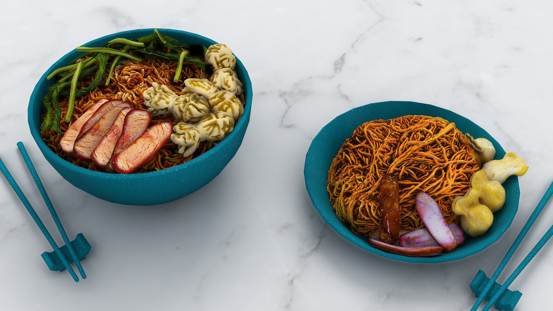 Wanton Noodle 3D Model - TurboSquid 1925776