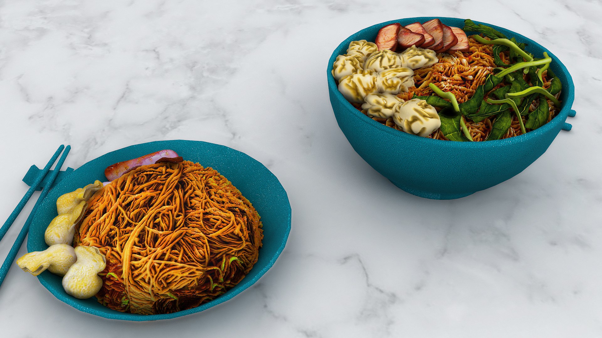 Wanton Noodle 3D Model - TurboSquid 1925776