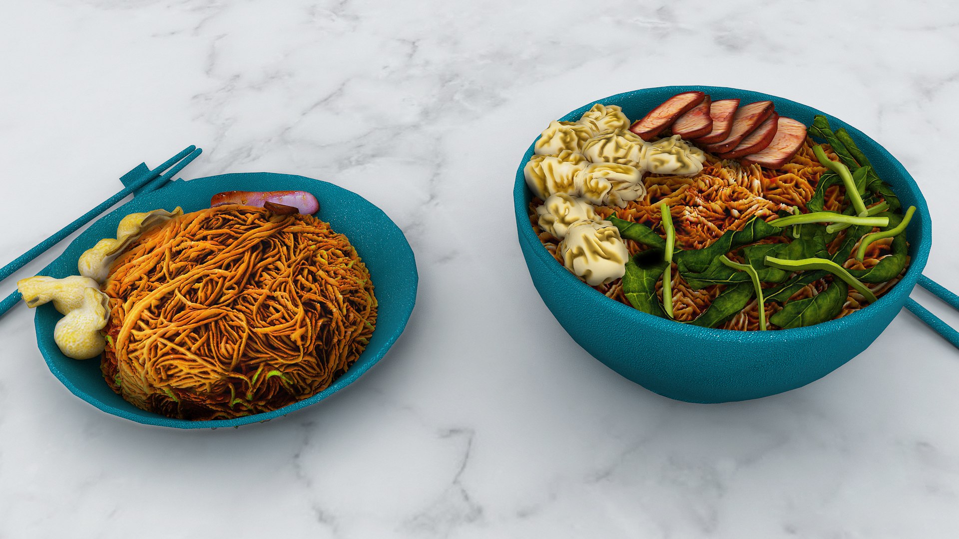 Wanton Noodle 3D Model - TurboSquid 1925776