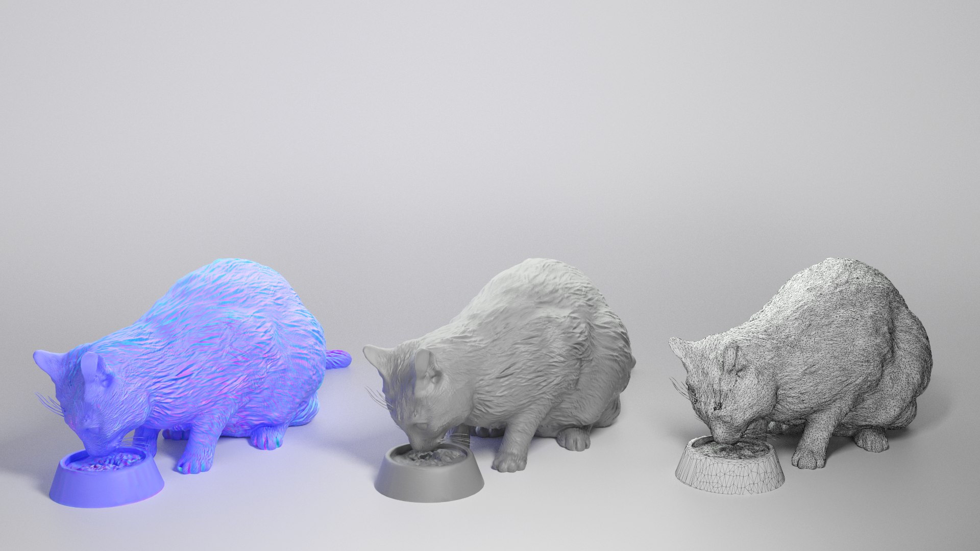 3D Cat Eating Food 12 Model - TurboSquid 1743289