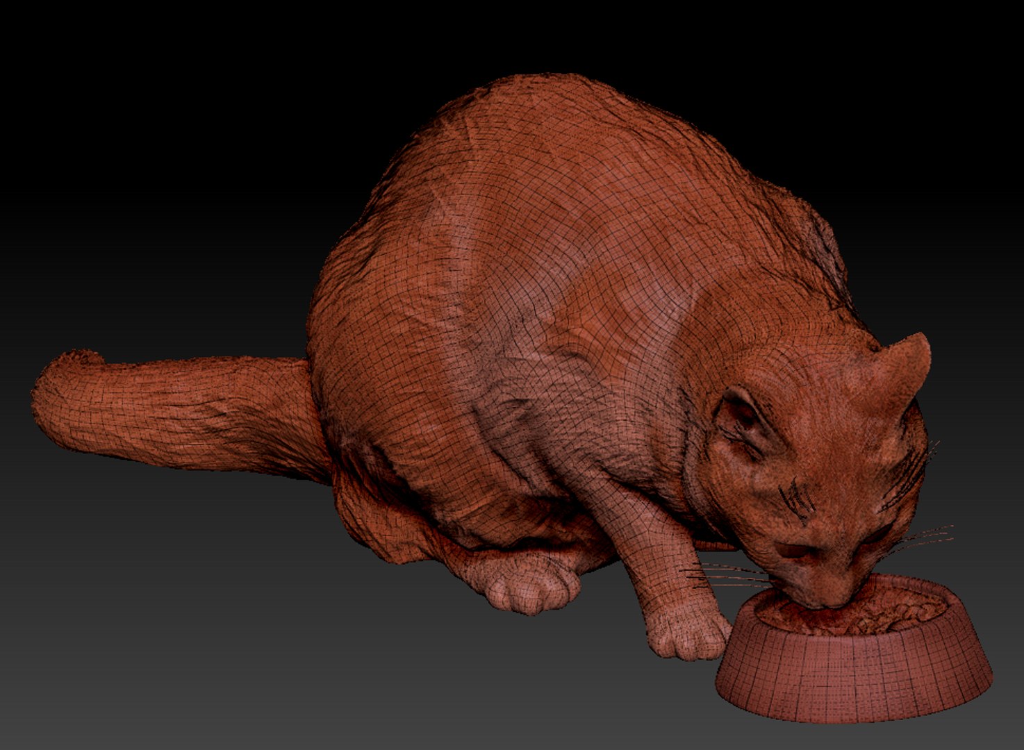 3D Cat Eating Food 12 Model - TurboSquid 1743289