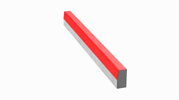3D Curb 3m Red - TurboSquid 2029399