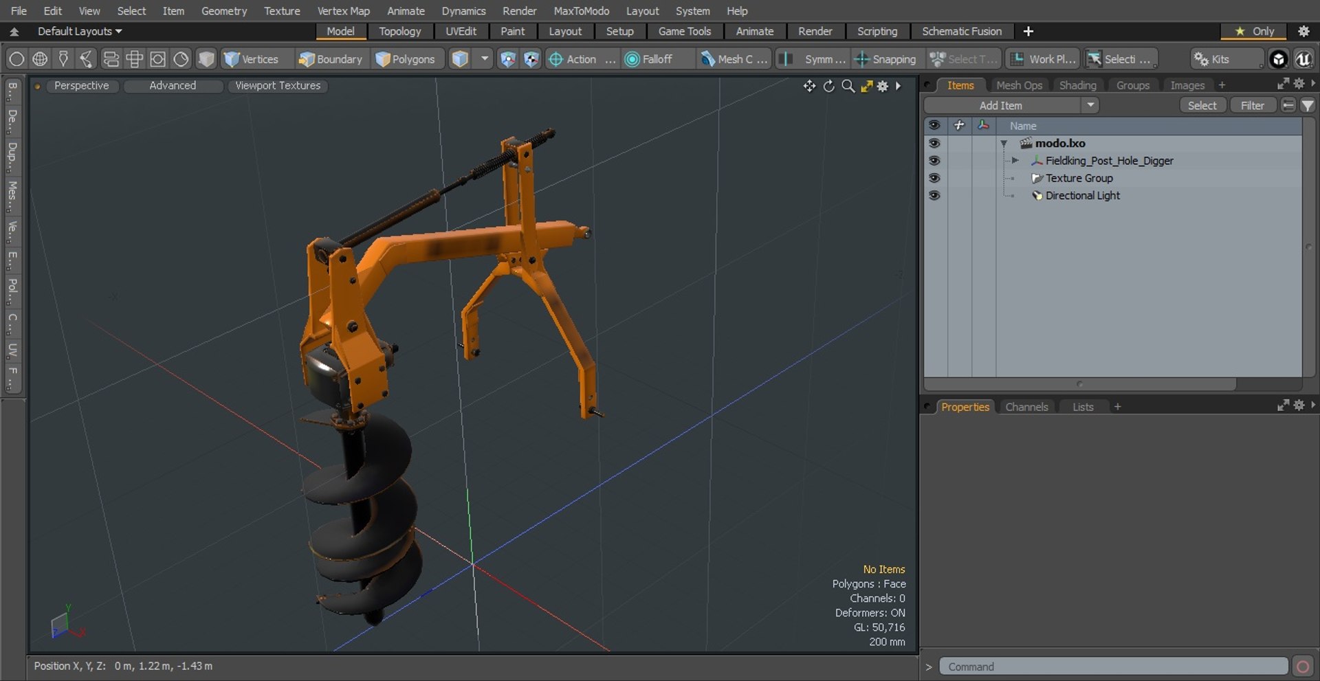 3D Fieldking Post Hole Digger - TurboSquid 1964186