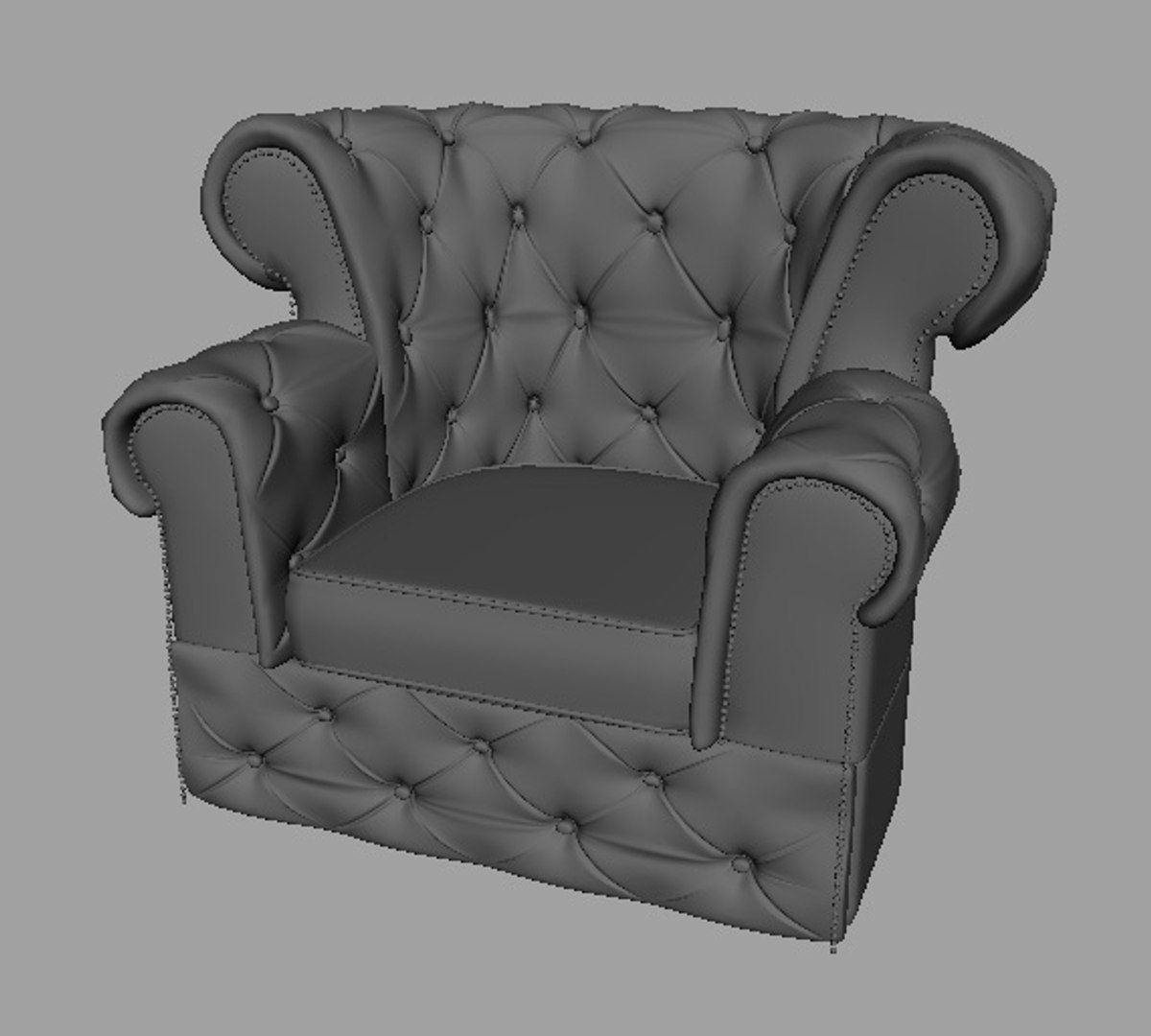 3ds max chesterfield design chair