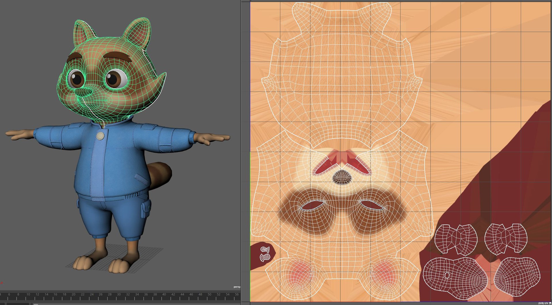 Cartoon raccoon model - TurboSquid 2173217