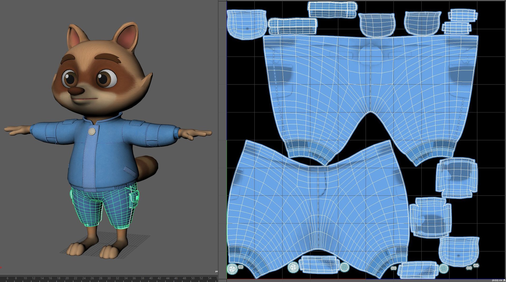 Cartoon raccoon model - TurboSquid 2173217