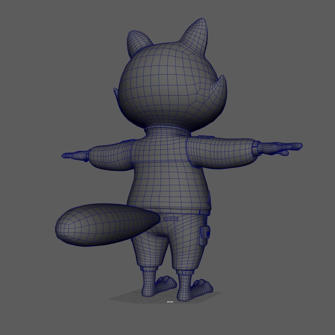Cartoon raccoon model - TurboSquid 2173217