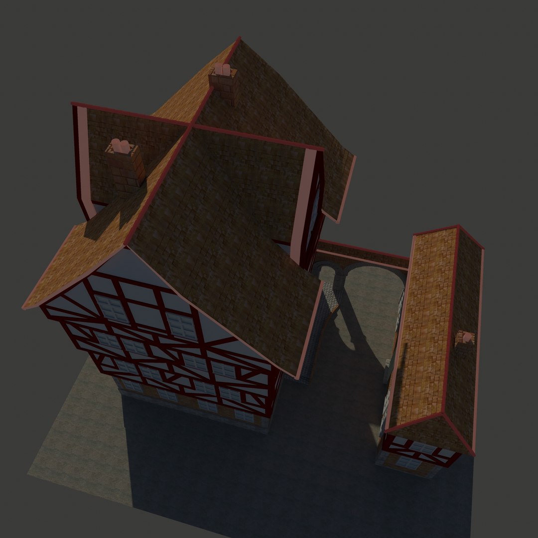 German Half-timbered House 3d Model