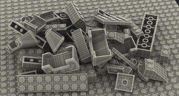 3D random lego bricks - TurboSquid 1313942