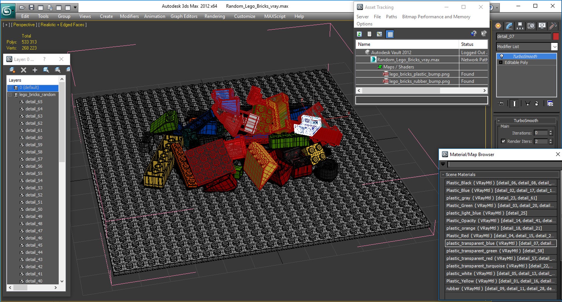 3D random lego bricks - TurboSquid 1313942