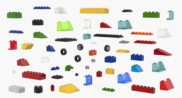 3D random lego bricks - TurboSquid 1313942
