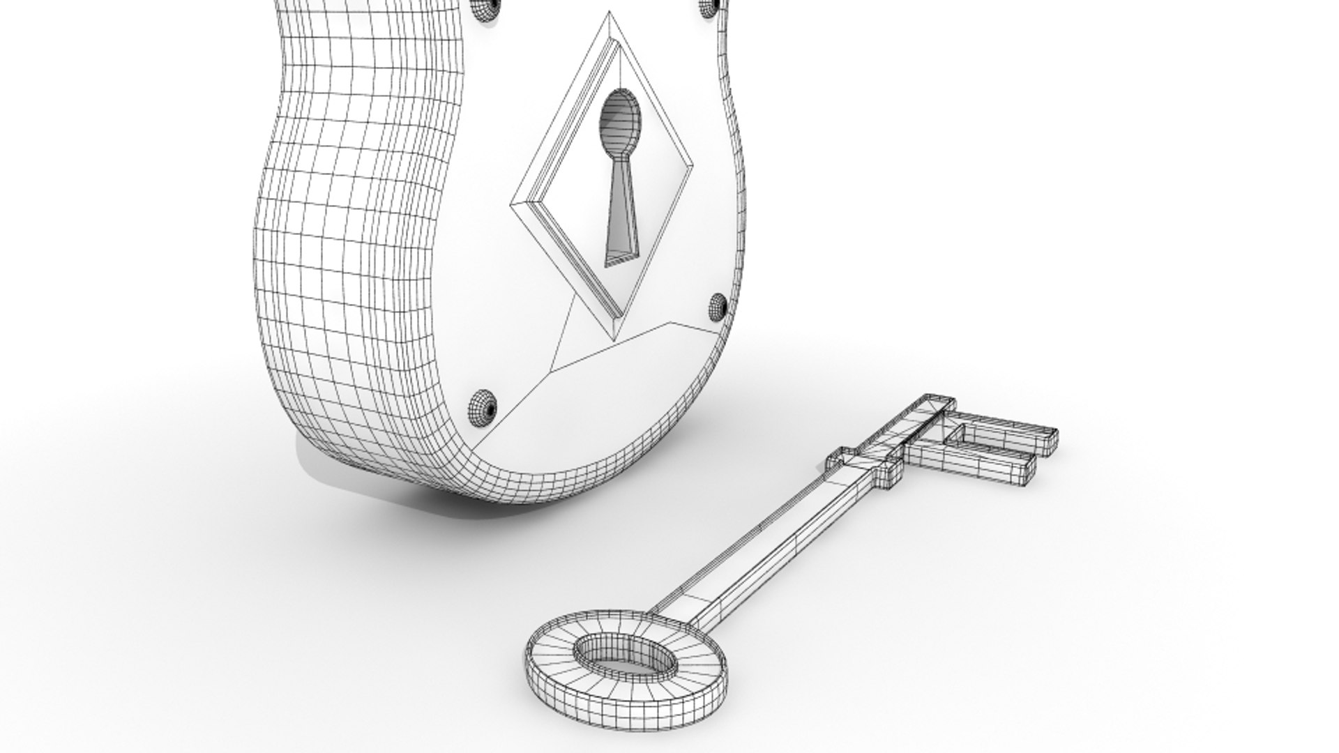 3d Model Key Lock