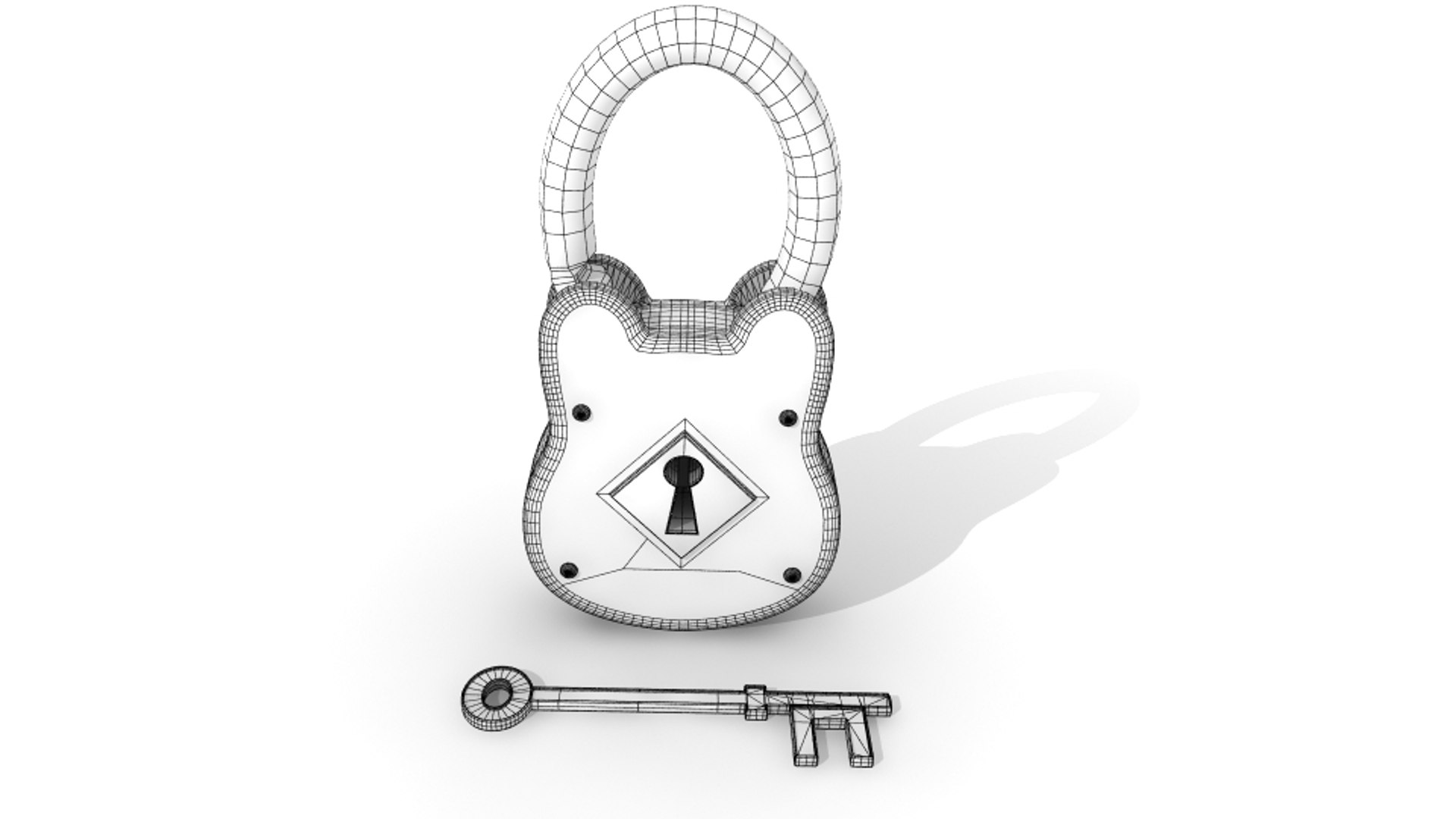3d Model Key Lock