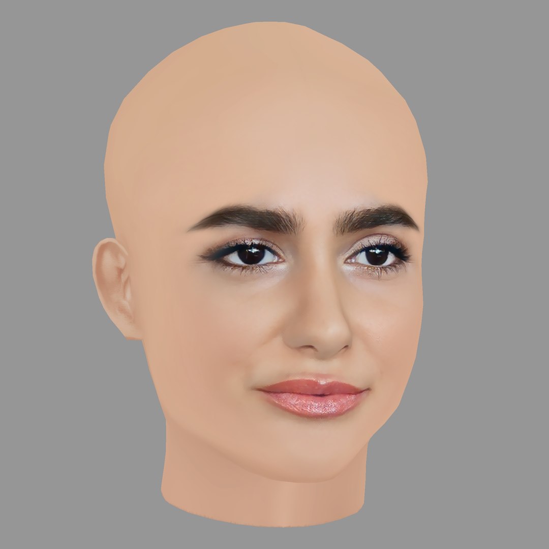 3D Alicia Sanz Head - No Hair - Low Poly Head For Game - TurboSquid 2351525