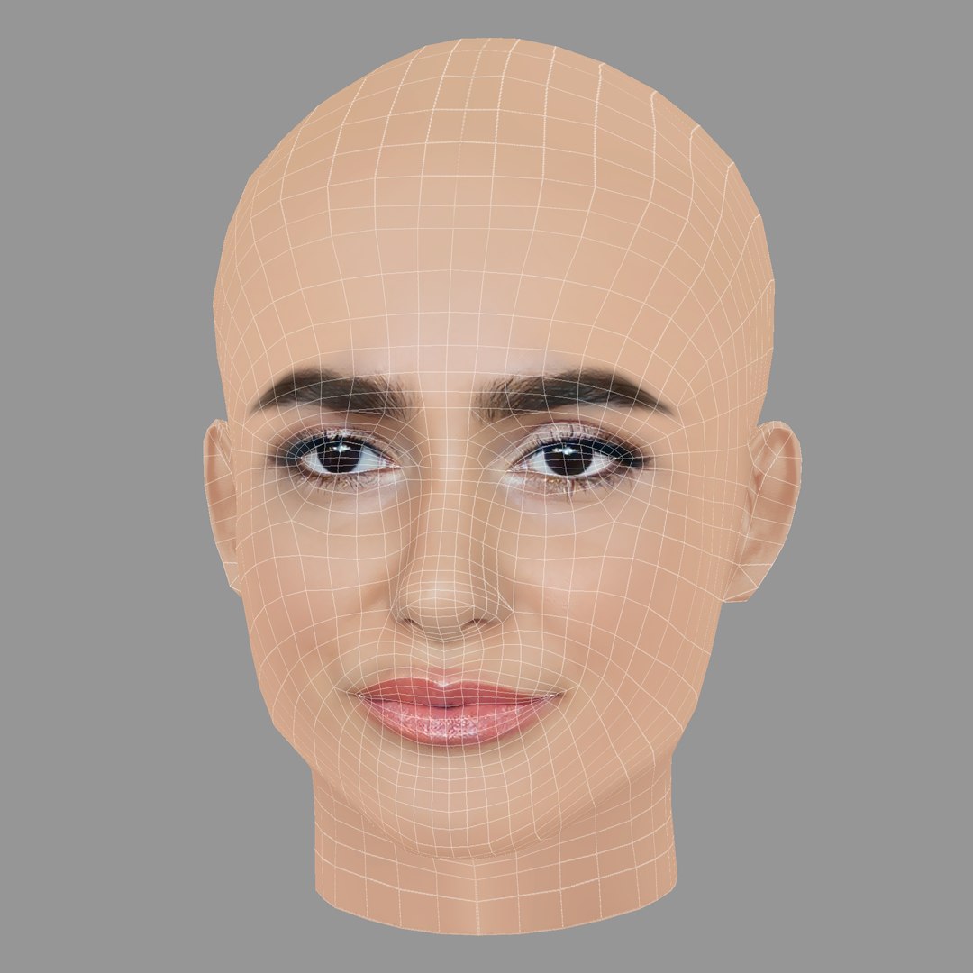 3D Alicia Sanz Head - No Hair - Low Poly Head For Game - TurboSquid 2351525