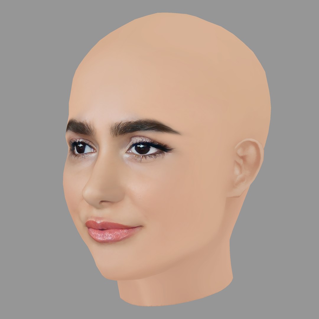 3D Alicia Sanz Head - No Hair - Low Poly Head For Game - TurboSquid 2351525