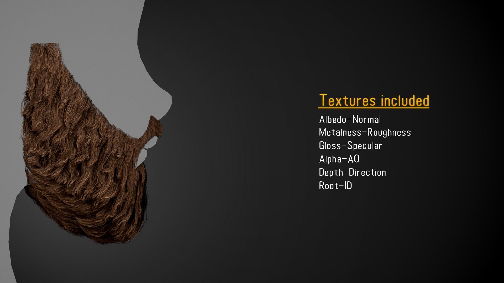 3D Facial Hair Cards Style 1 - Full Beard 1 Model - TurboSquid 1983504