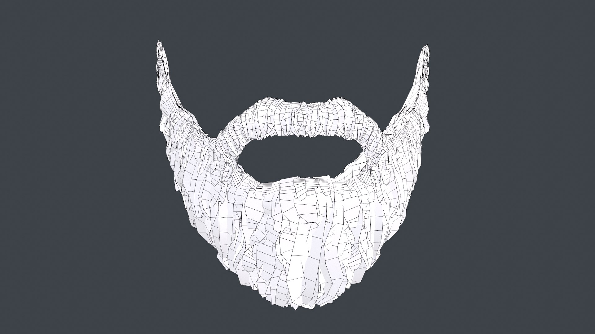 3D Facial Hair Cards Style 1 - Full Beard 1 model - TurboSquid 1983504