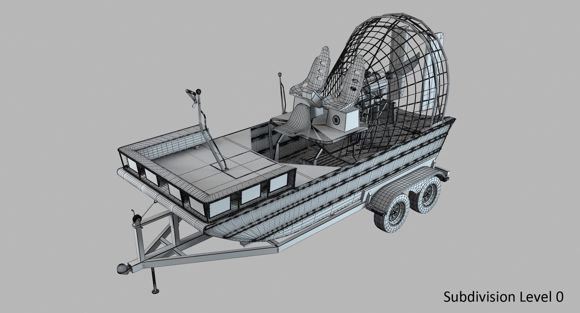 3d Airboat Trailer