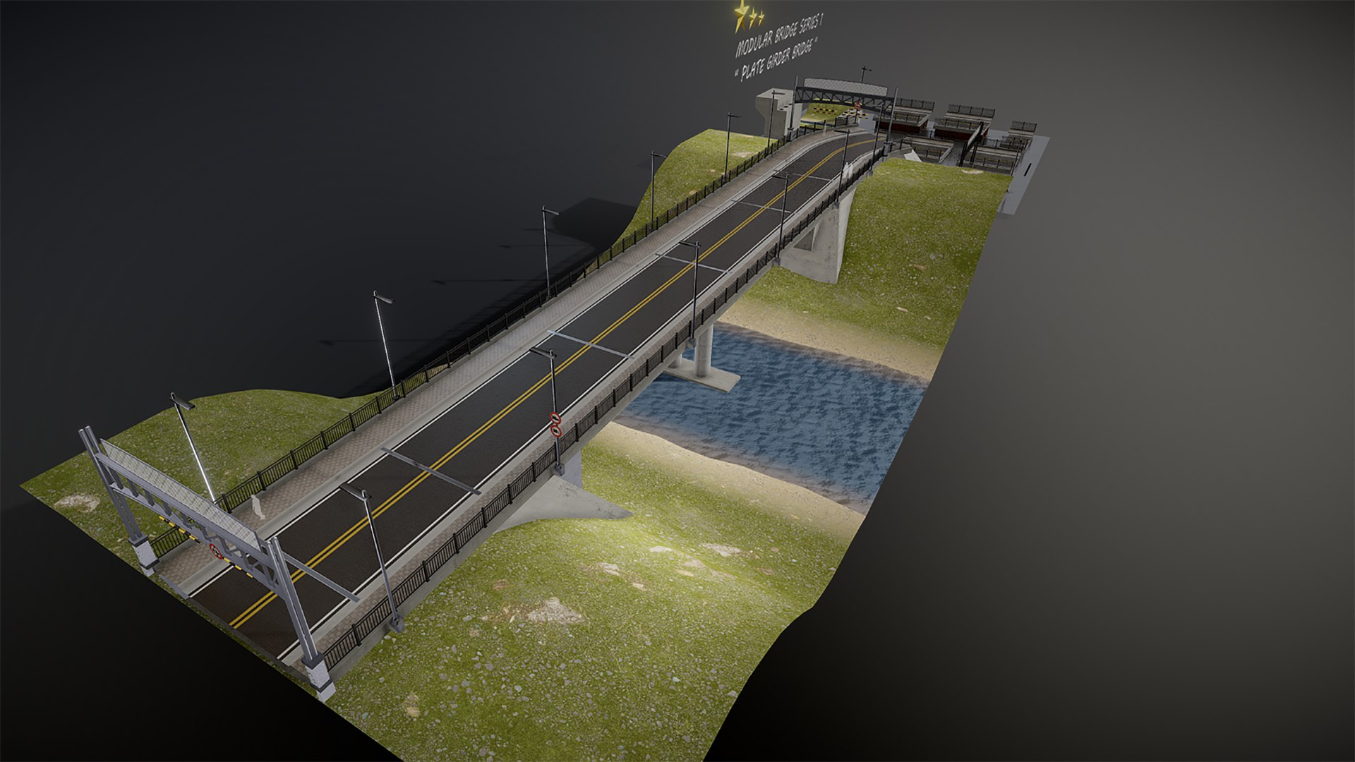 Plate Girder Bridge Model - TurboSquid 1872180