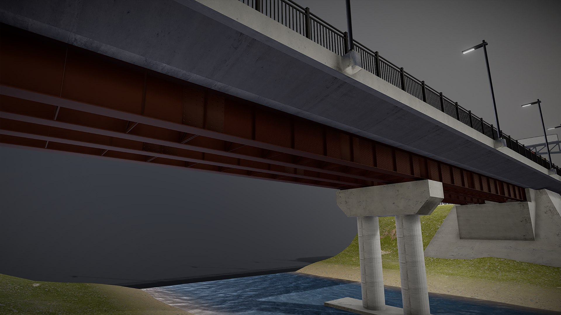 Plate Girder Bridge Model - TurboSquid 1872180
