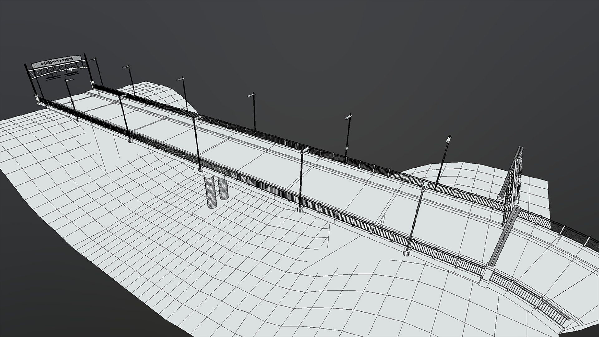Plate Girder Bridge Model - TurboSquid 1872180