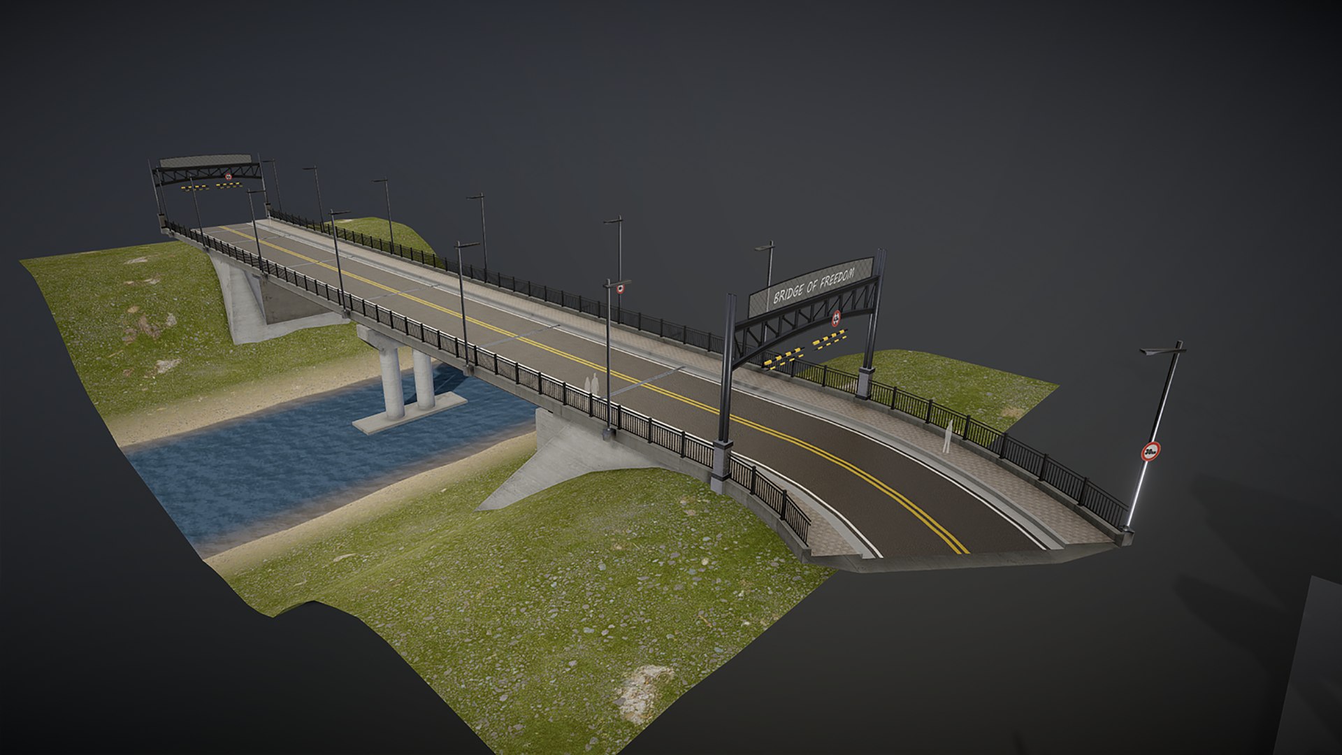 Plate Girder Bridge Model - TurboSquid 1872180