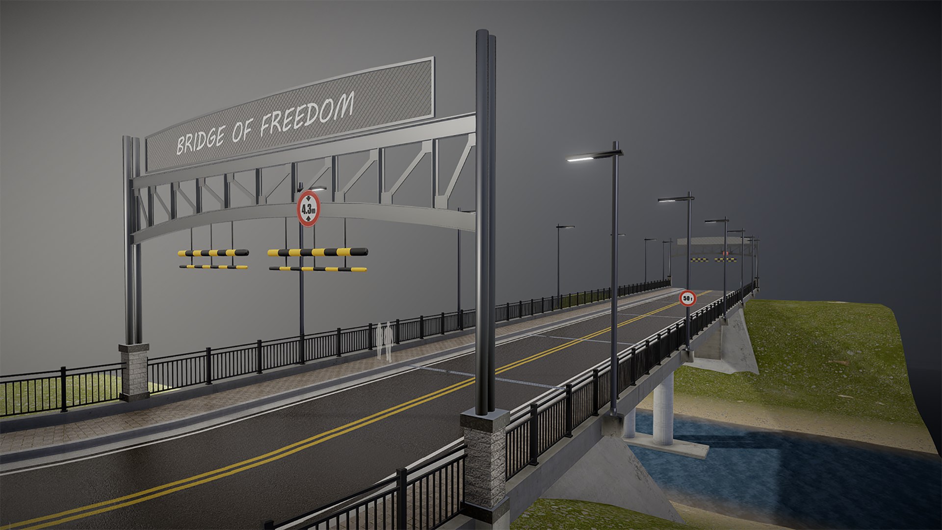 Plate Girder Bridge Model - TurboSquid 1872180