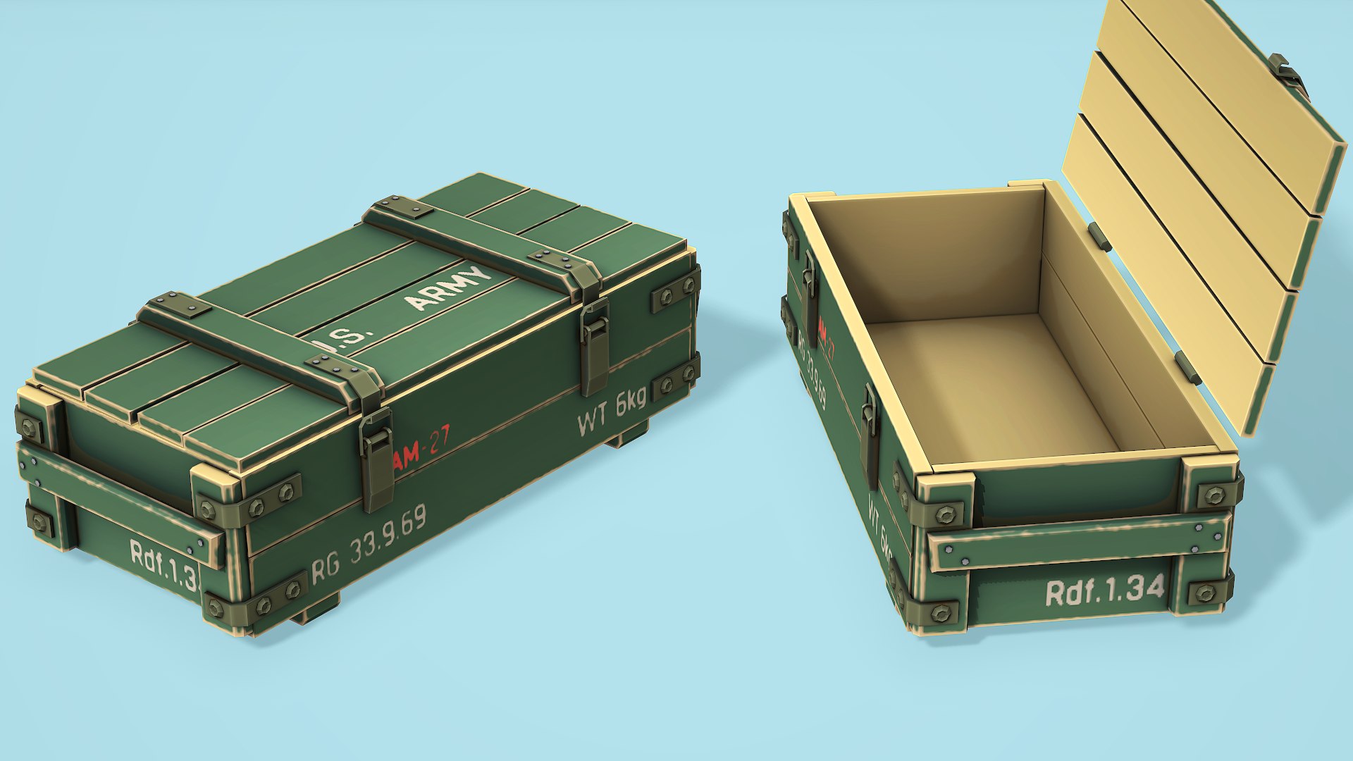 3D Military Crate - Low Poly Mobile Ready - TurboSquid 2038725