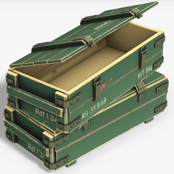 modelo 3d Military Crate - Low Poly Mobile Ready - TurboSquid 2038725