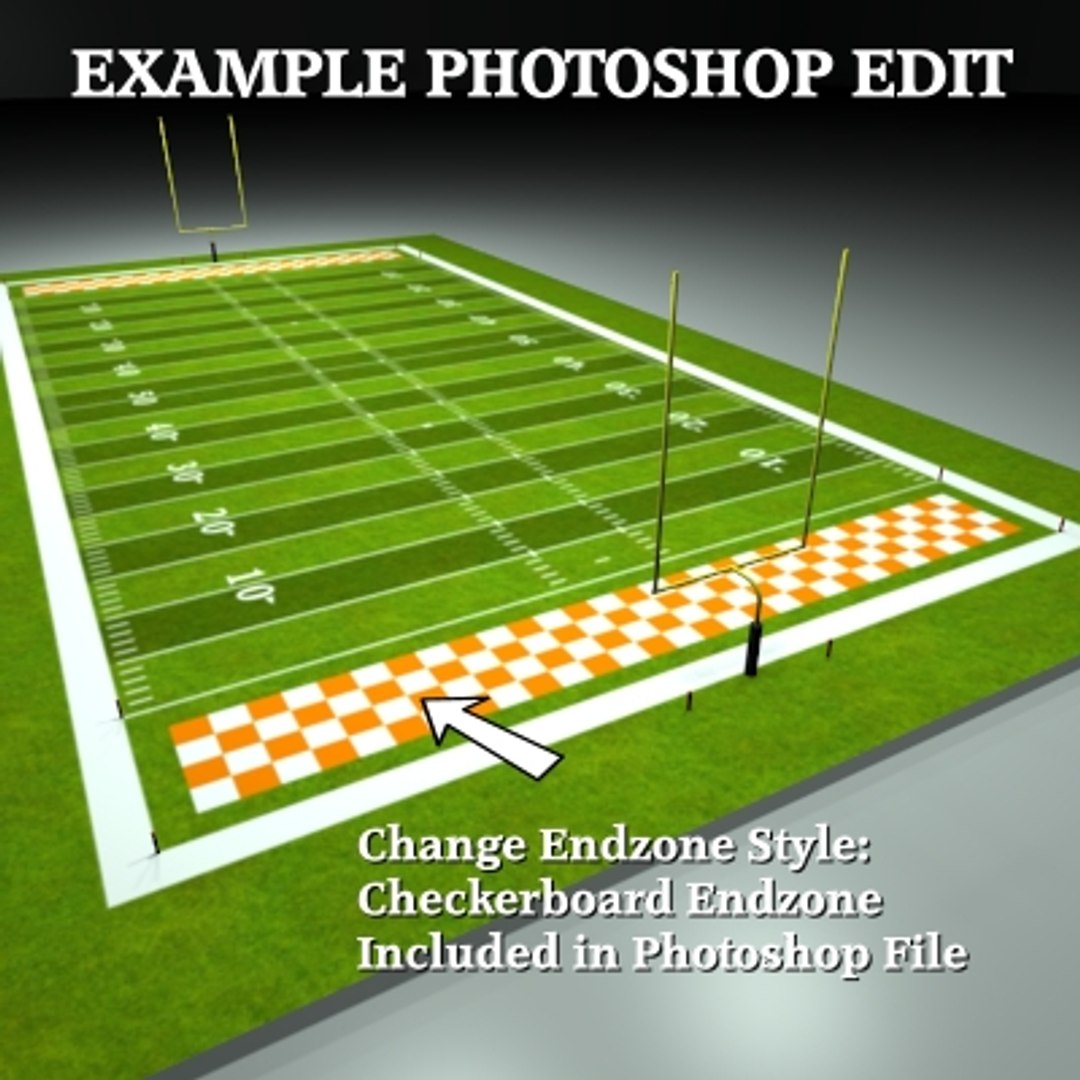 3d Football Field Model