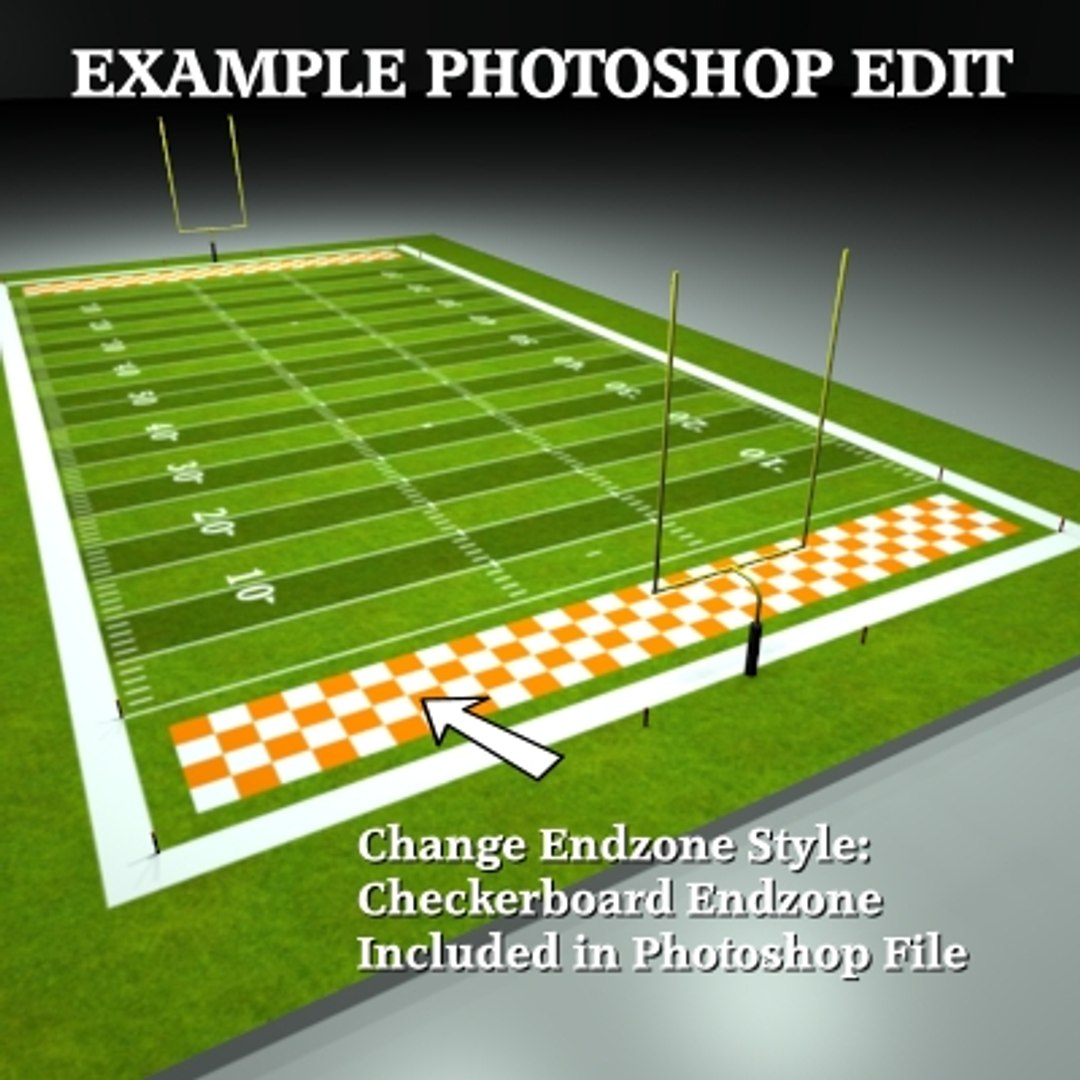 3d football field model