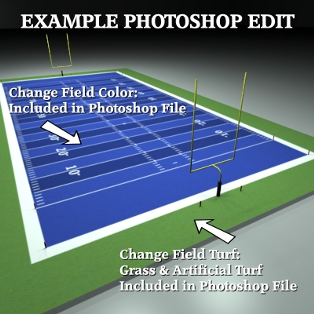 3d Football Field Model