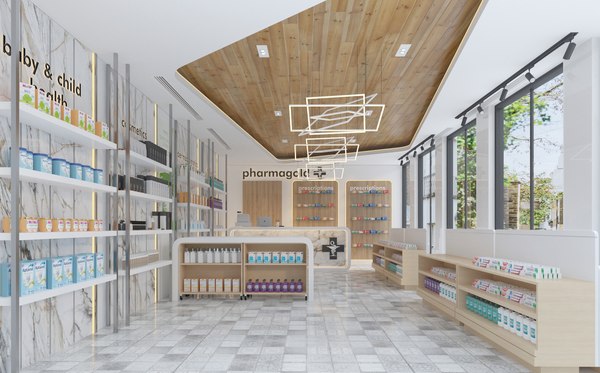 Modern Pharmacy Interior 3D - TurboSquid 1778465