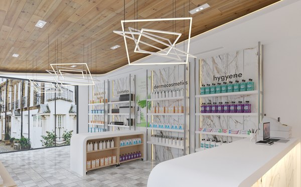 Modern Pharmacy Interior 3D - TurboSquid 1778465