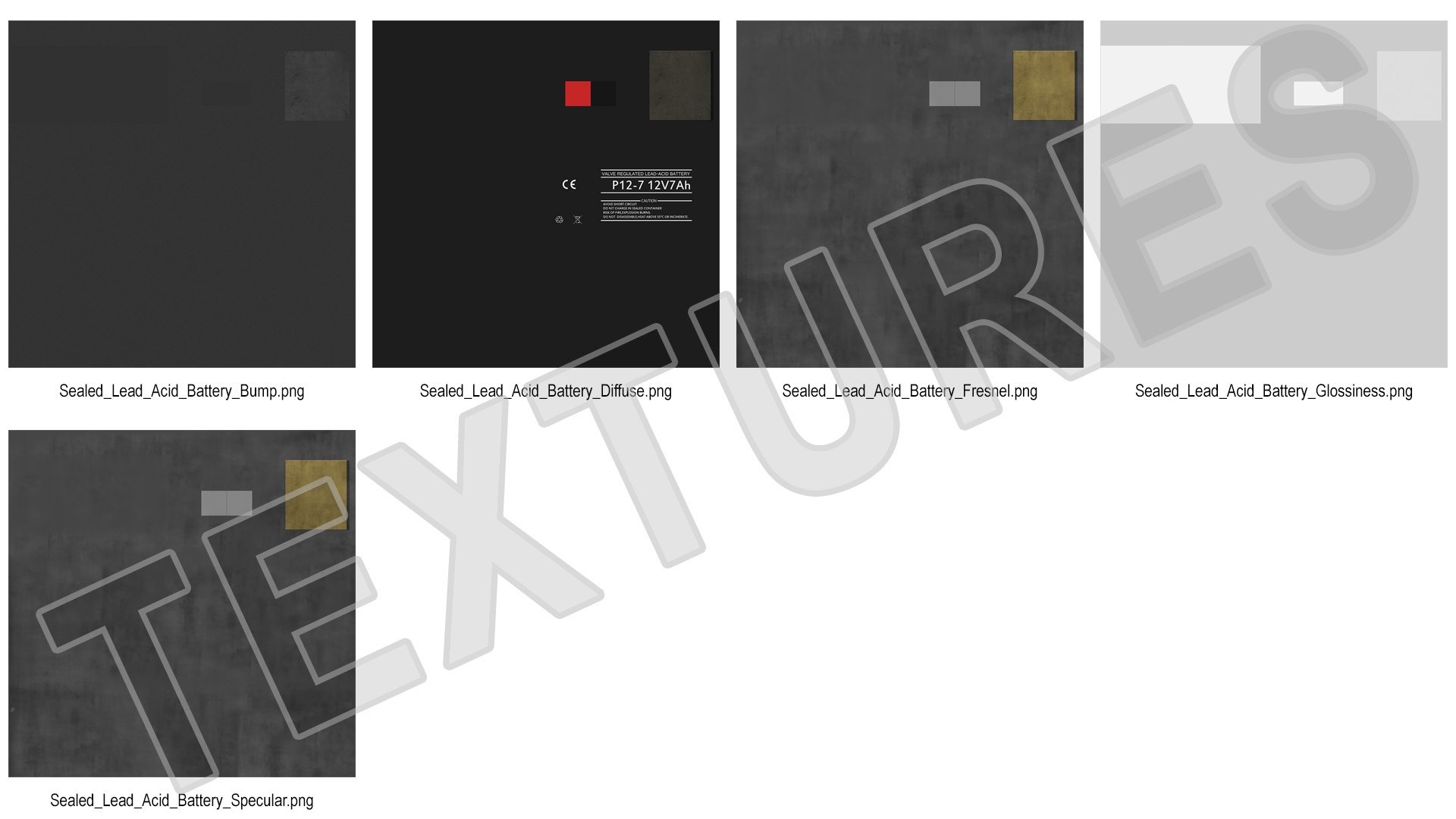 Sealed Lead Acid Battery 3D Model - TurboSquid 2238332