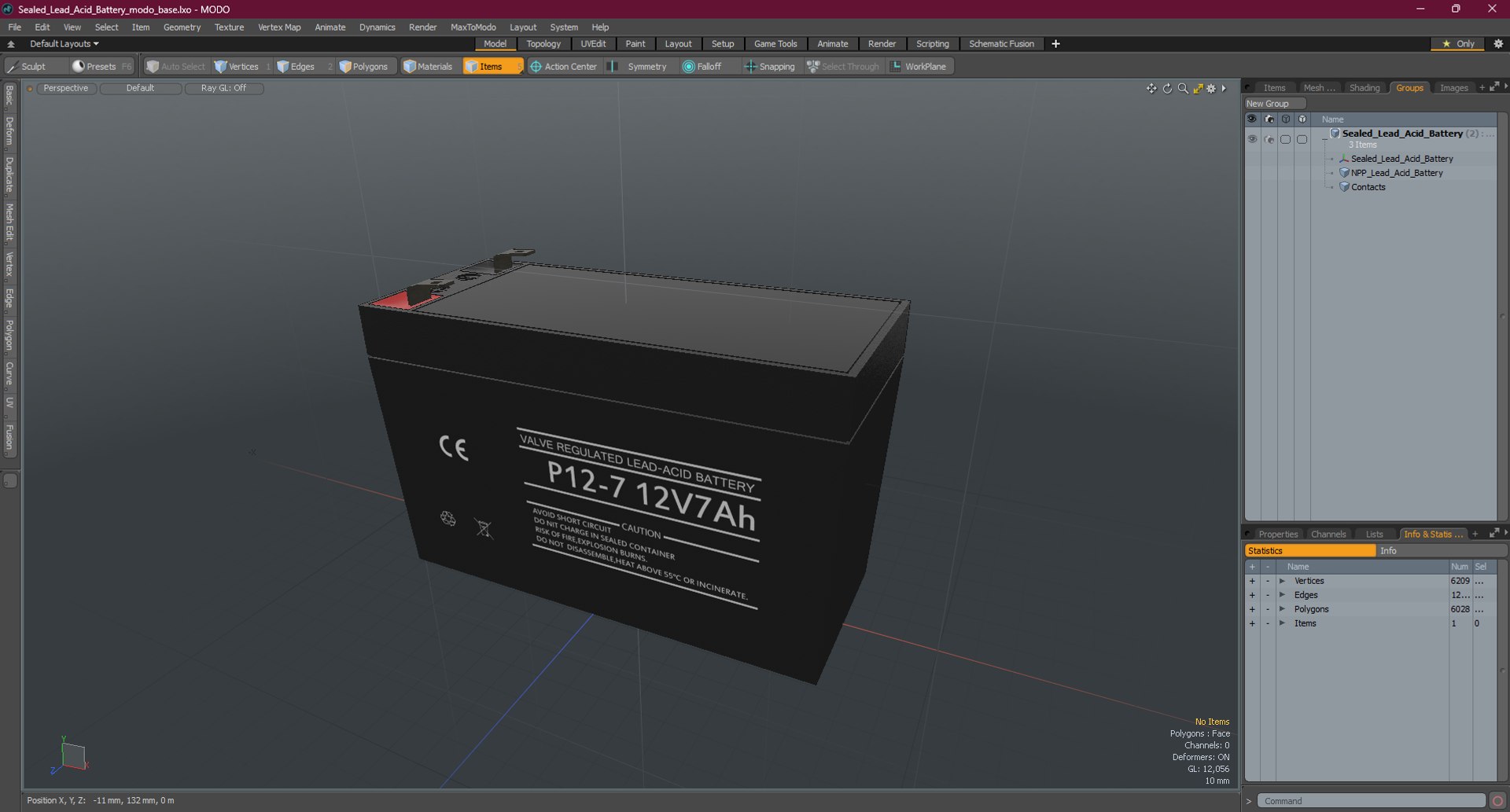 Sealed Lead Acid Battery 3D Model - TurboSquid 2238332