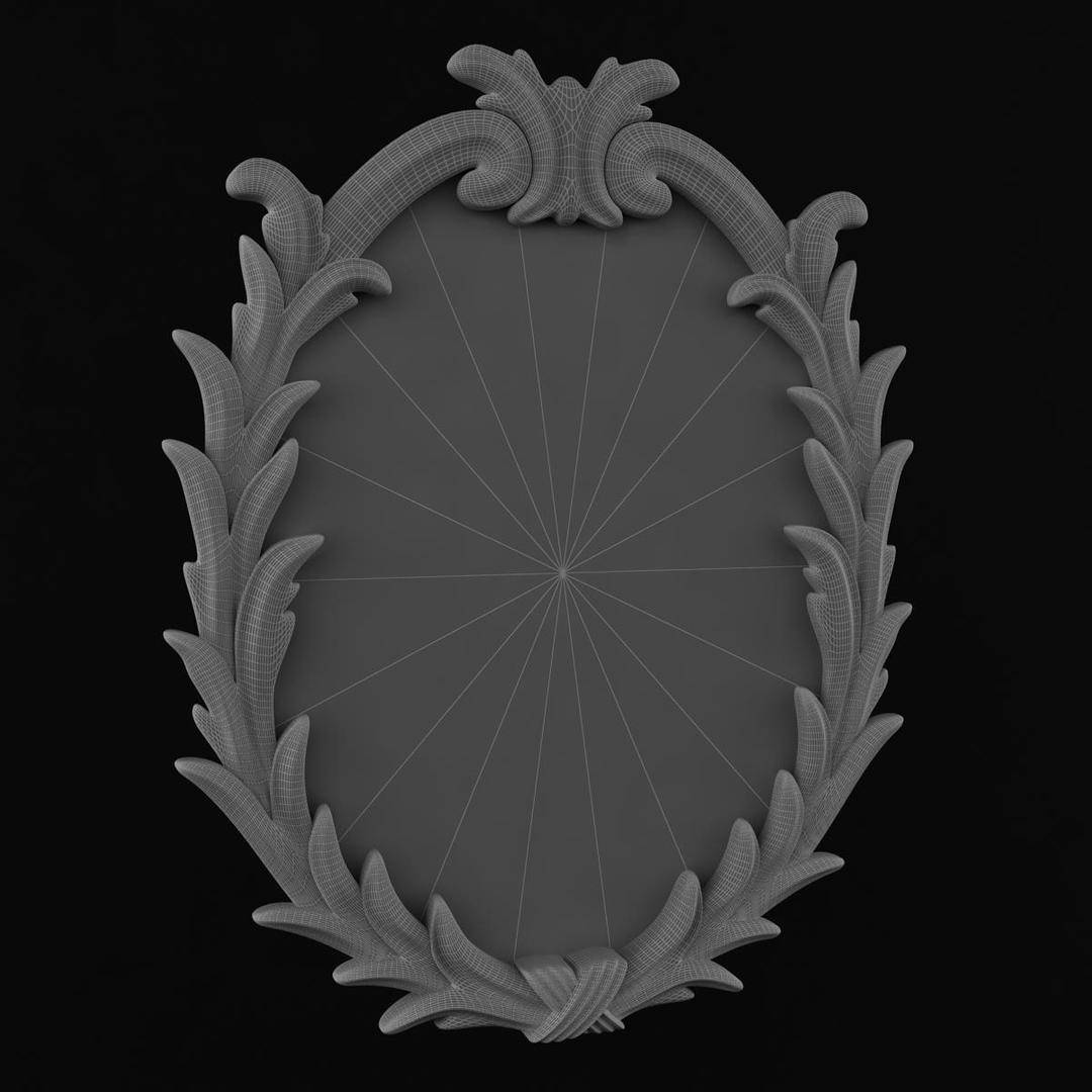 mirror oval 3d model