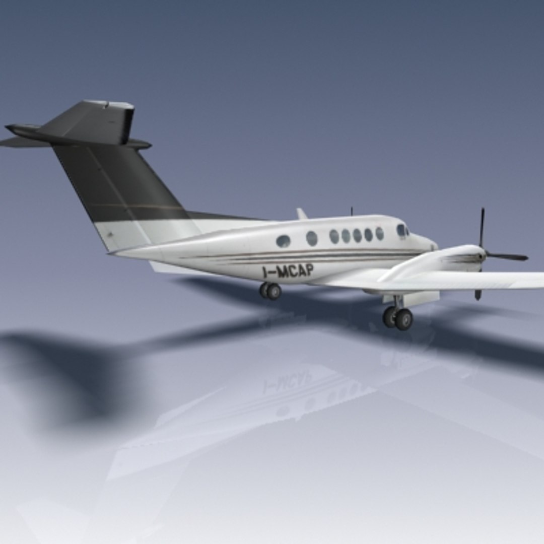 King Air B200 Aircraft 3d Model