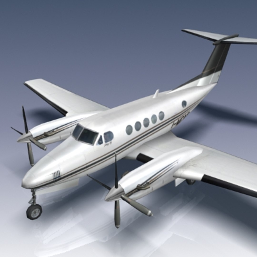 King Air B200 Aircraft 3d Model