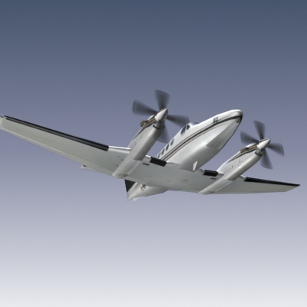 King Air B200 Aircraft 3d Model