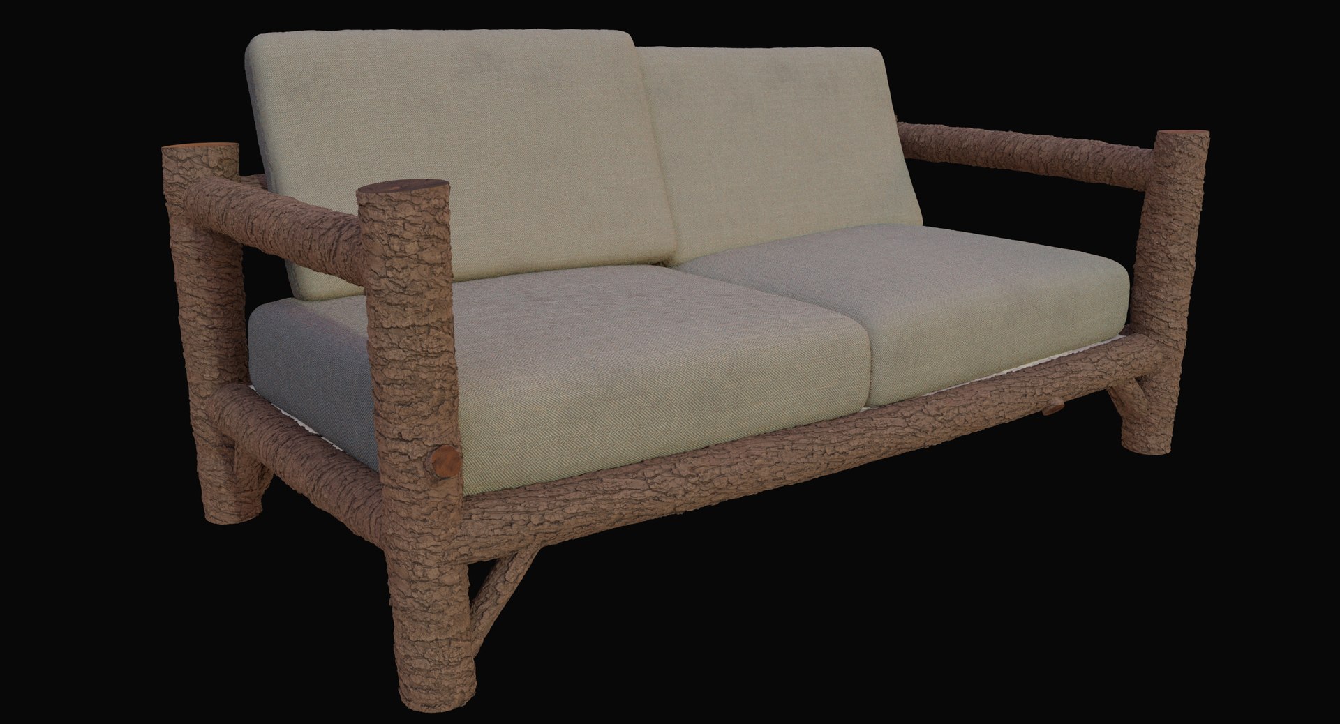 3D Sofa Rustic Model - TurboSquid 1563889
