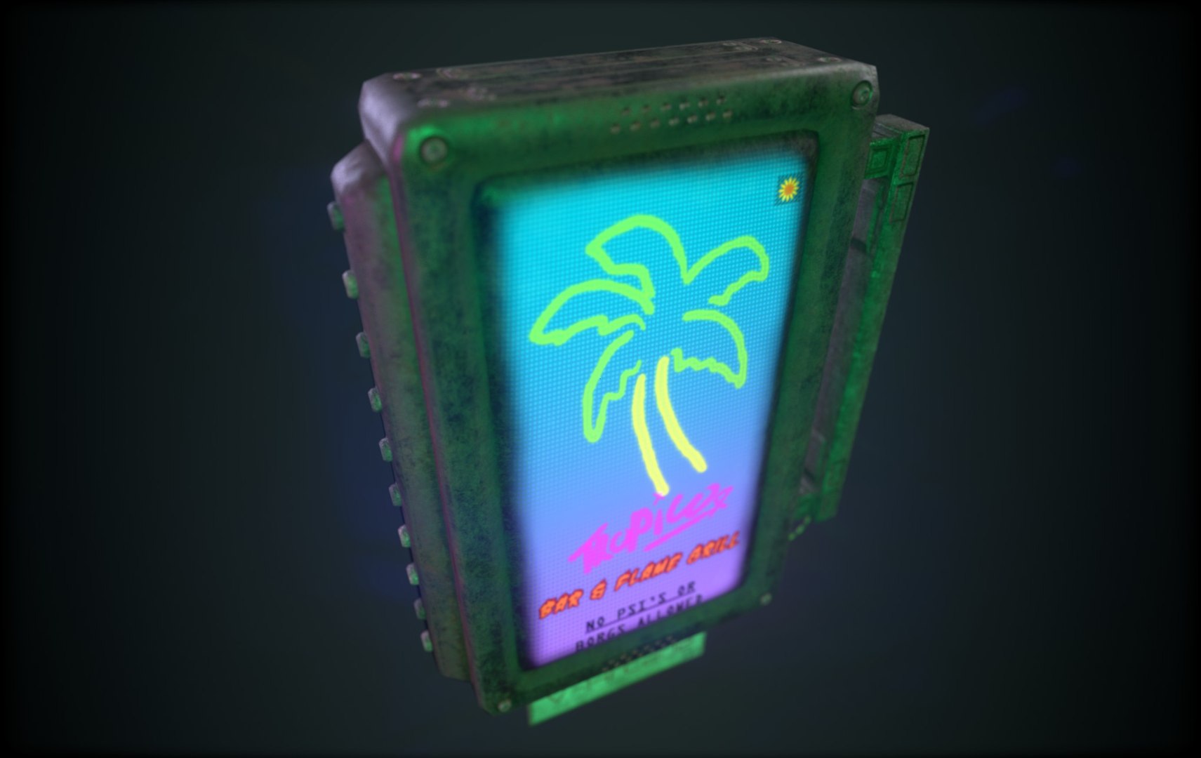 3D Sign Bar - TurboSquid 1401608