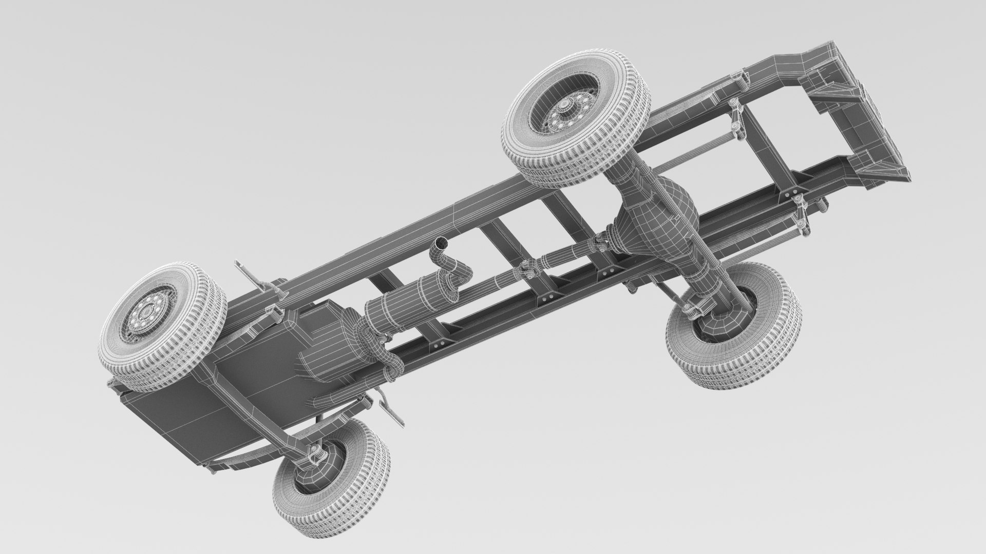 Simple Truck Frame Chassis Model - TurboSquid 1435498