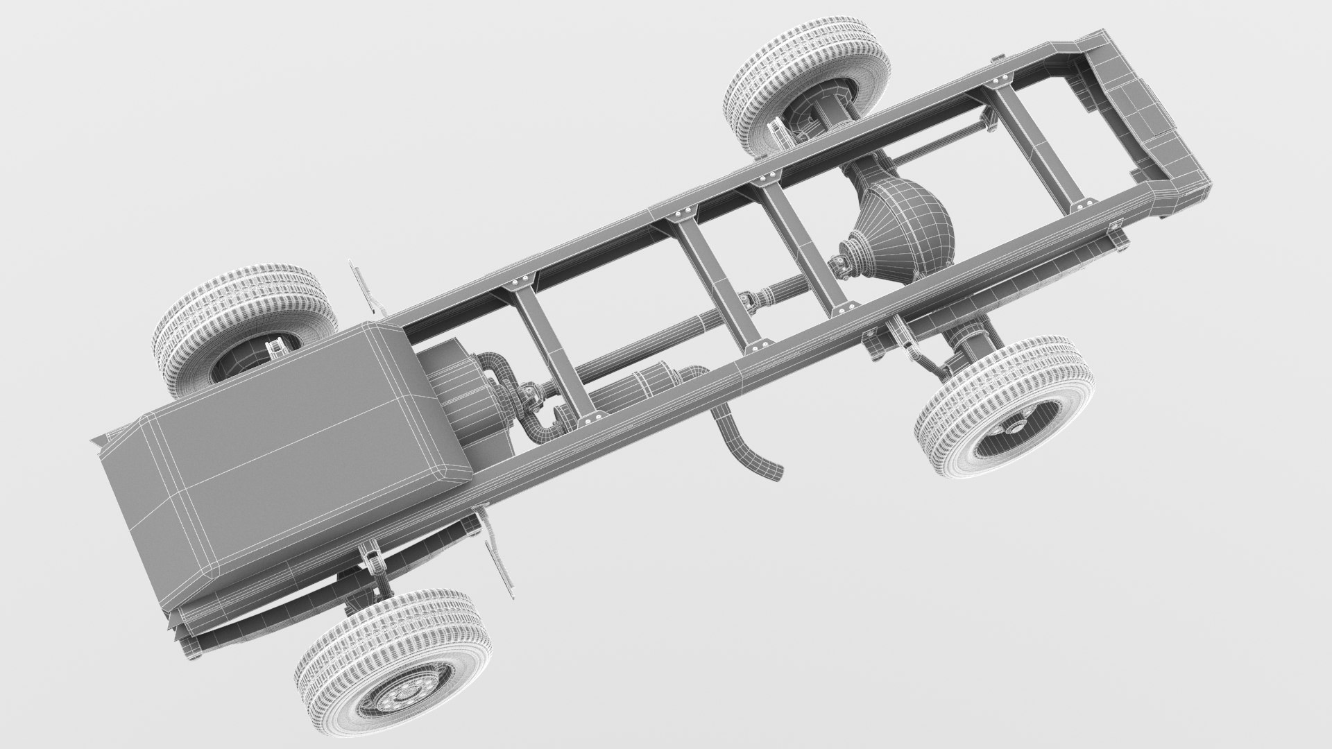 Simple Truck Frame Chassis Model - TurboSquid 1435498
